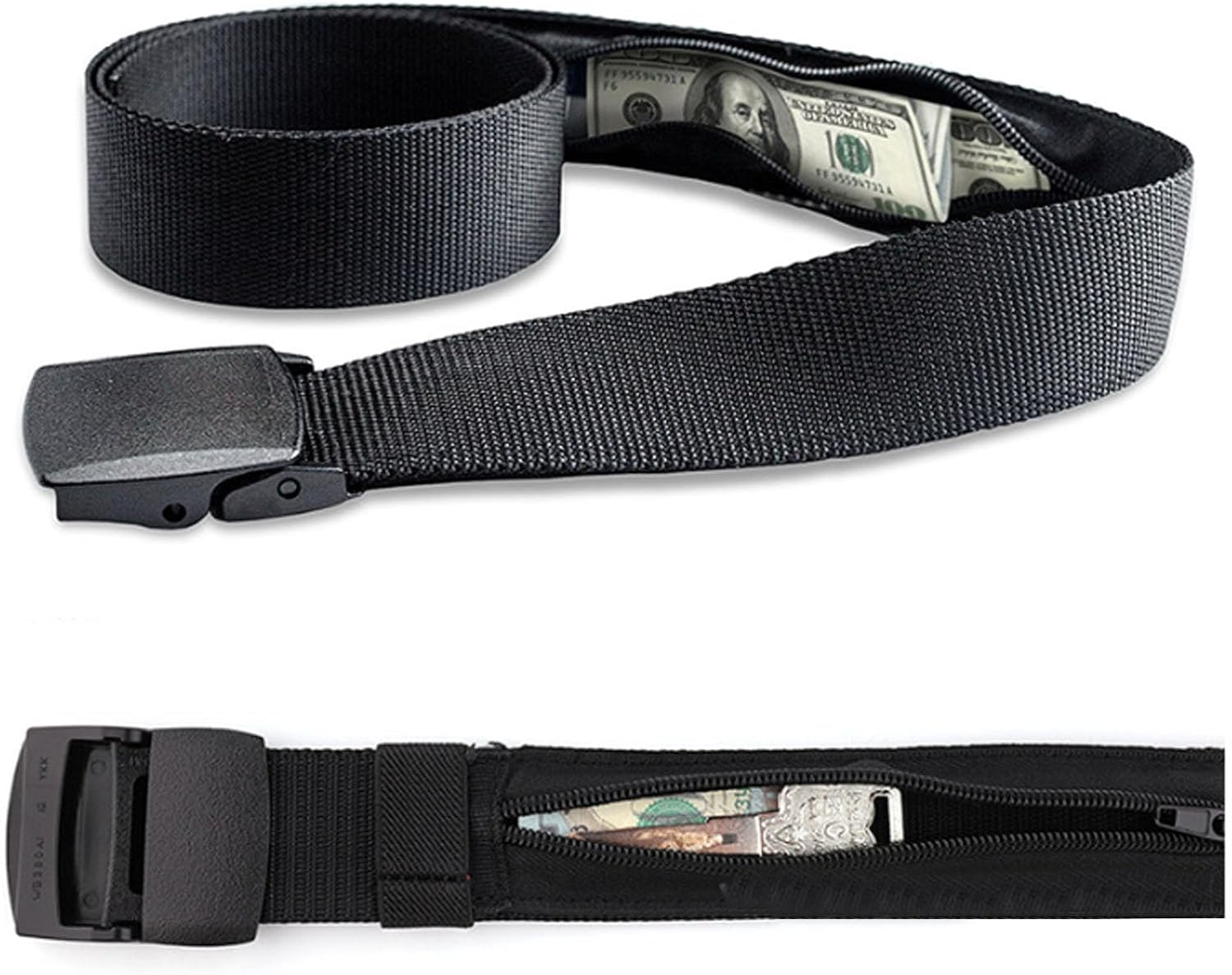 IUSOT Money Belt for Travel Hidden Compartment with Secret Zip Pocket ...