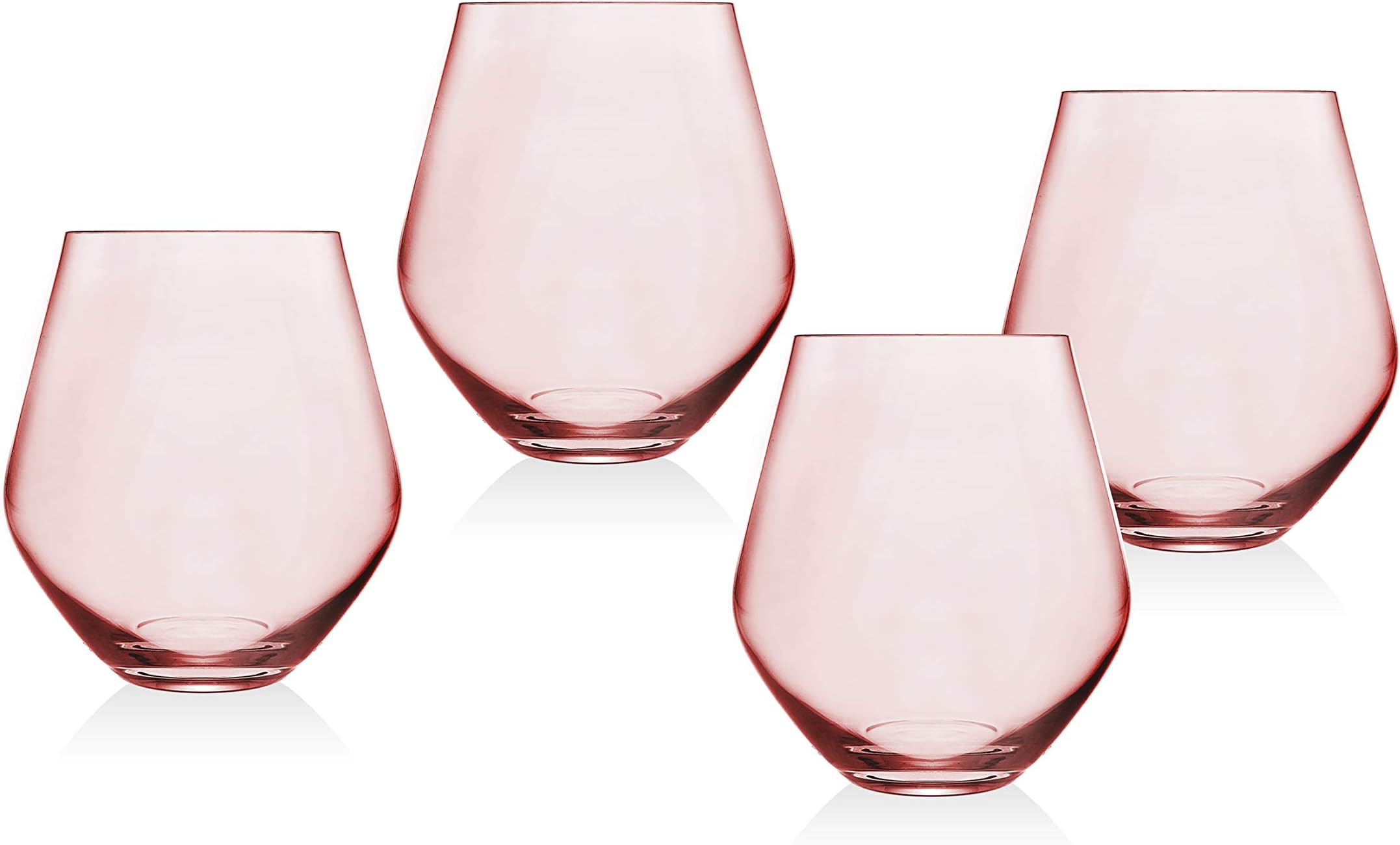 Amazon.com | Godinger Stemless Goblet Wine Glasses Beverage Glass Cup ...