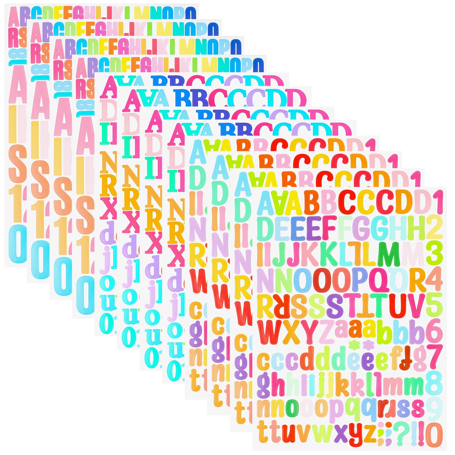 Amazon.com: STEFORD 1448 Letter Stickers, 12 Sheets Alphabet Stickers ...