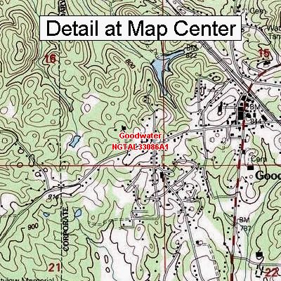 Amazon.com : USGS Topographic Quadrangle Map - Goodwater, Alabama ...
