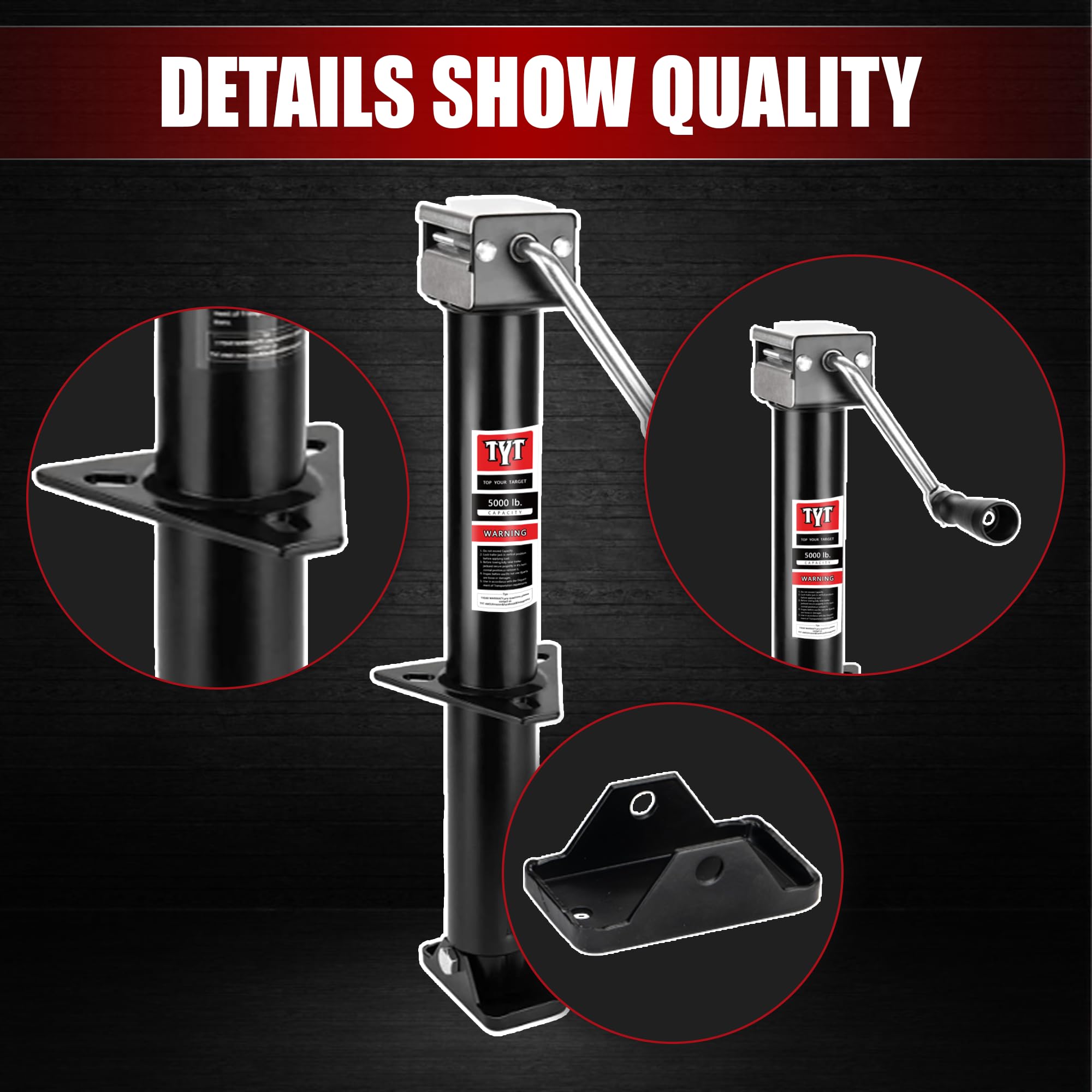 Snapklik.com : Heavy Duty A-Frame Trailer Jack, 15" Vertical ...