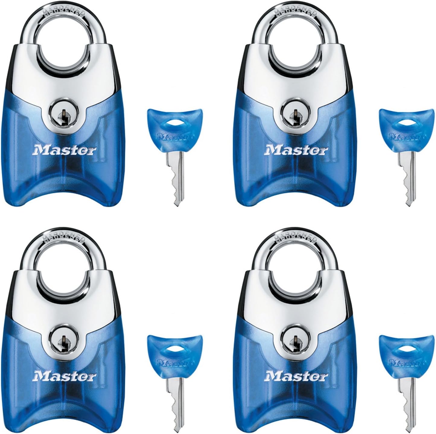 Master Lock 4630Q Mini Fusion Lock, Keyed Alike, 4-Pack, Colors Pack ...