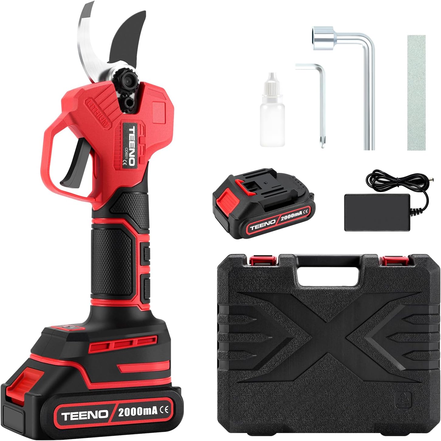 TEENO Professional Electric Pruning Shears Cordless Hand-Held Lithium ...