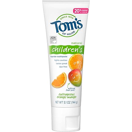 Amazon.com : Tom's of Maine ADA Approved Fluoride Children's Toothpaste ...