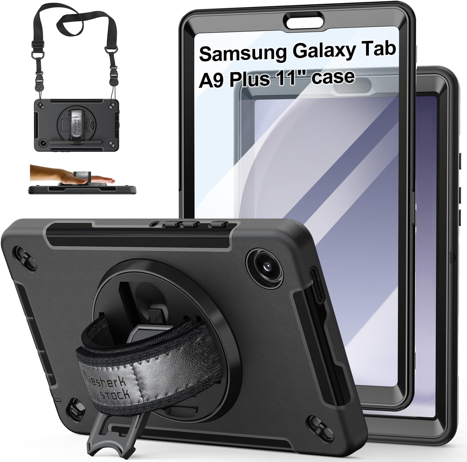 Amazon.com: Scnioy for Galaxy Tab A9 Plus Case 11 Inch, Rugged Case for ...