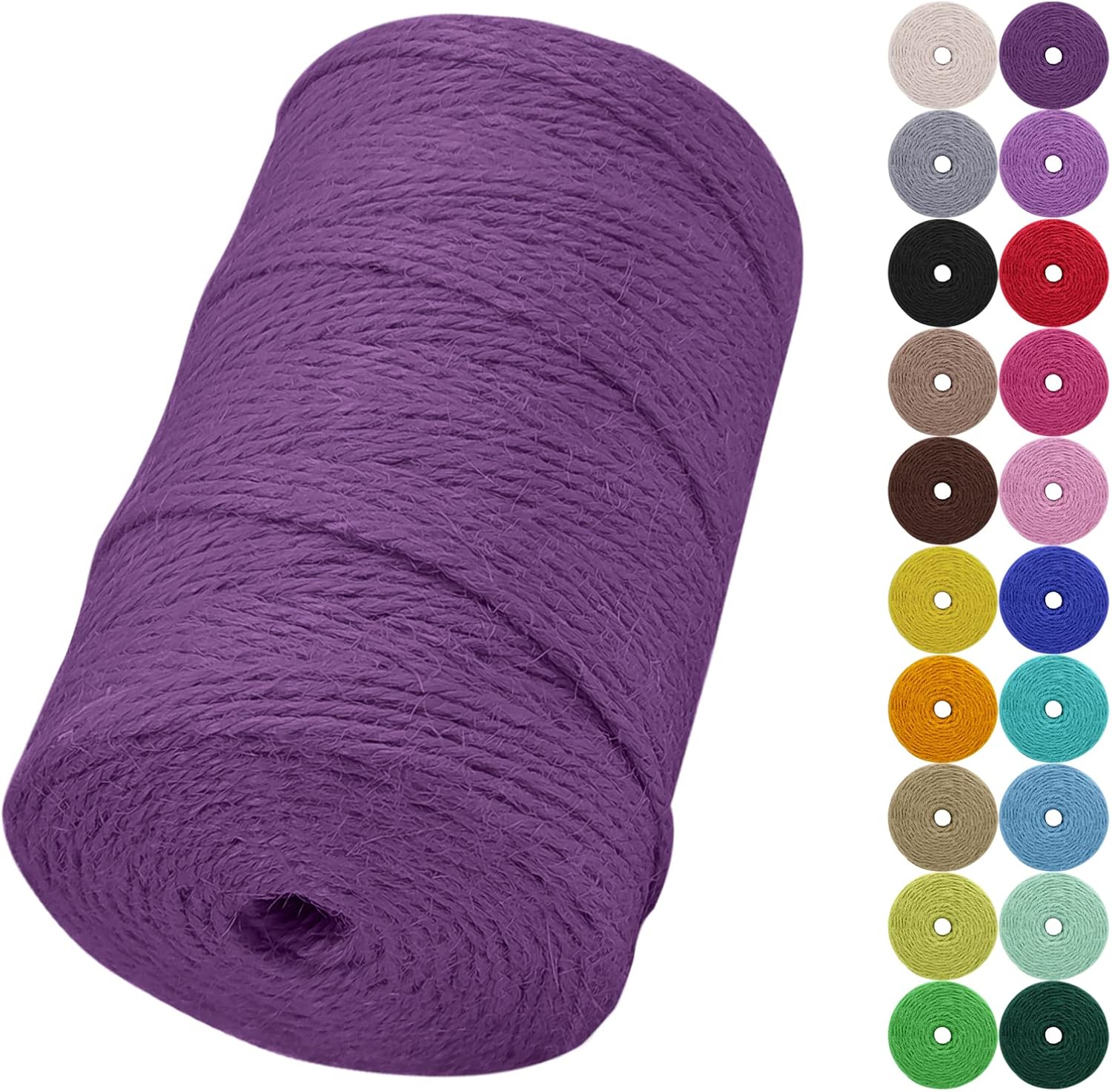 Amazon.com: LEREATI Jute Twine String, 2mm 656 Feet Natural Garden ...