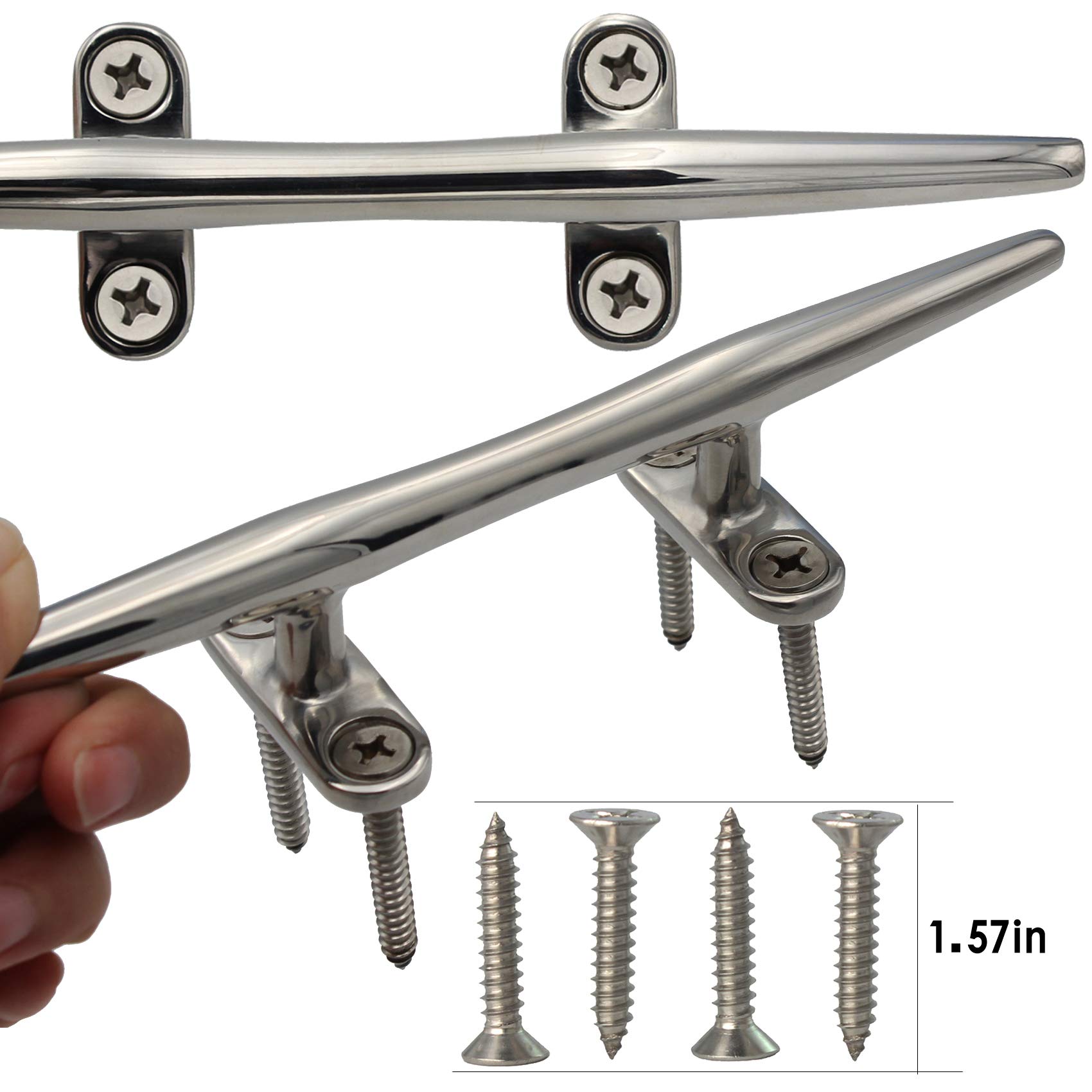 Snapklik.com : VEITHI Boat Cleats Dock Cleats 8 Inch 316 Stainless ...
