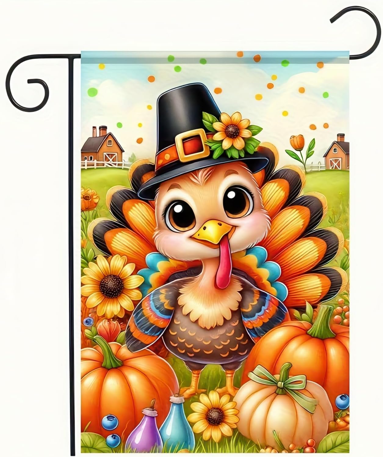 Amazon.com: BlissYard Fall Thanksgiving Garden Flag 12x18 Inch, Double ...