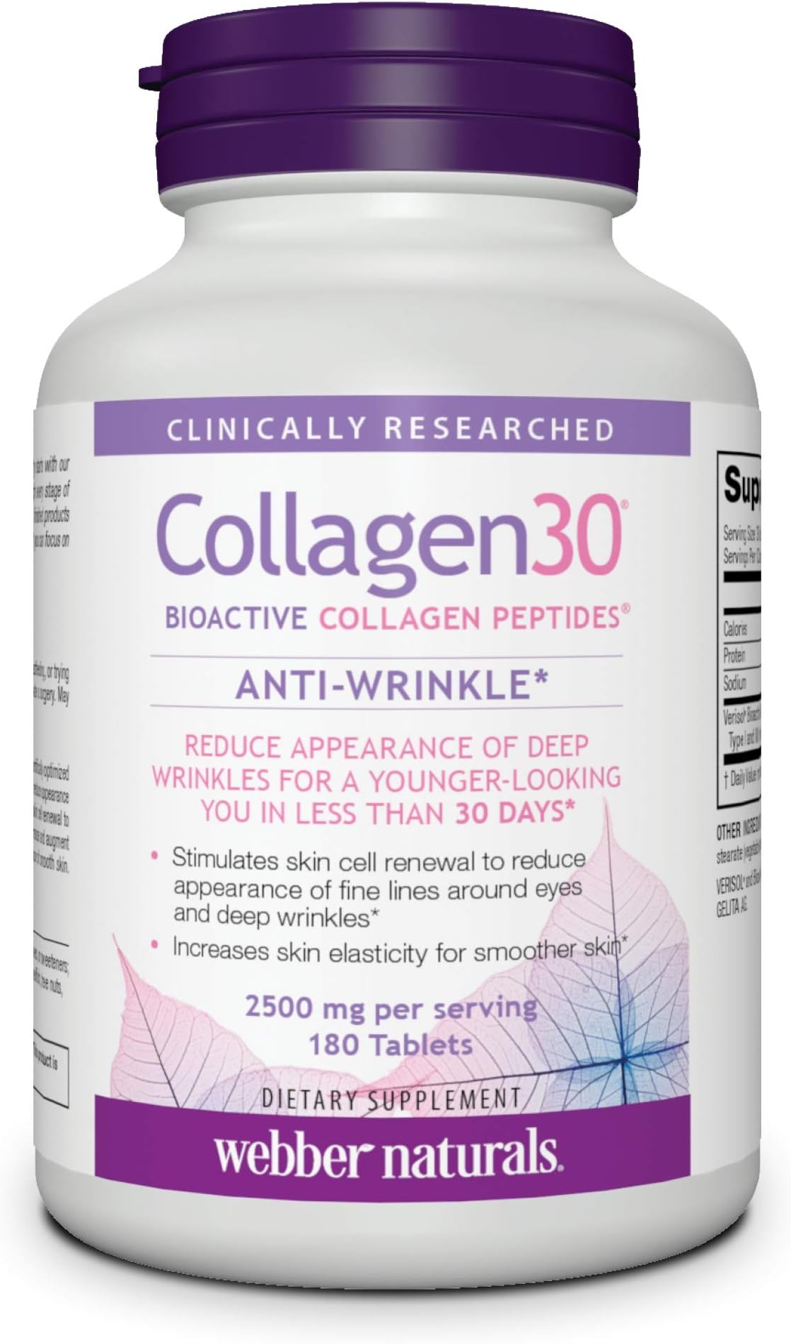 Amazon.com: Webber Naturals Collagen30 Anti-Wrinkle, 2,500mg of ...