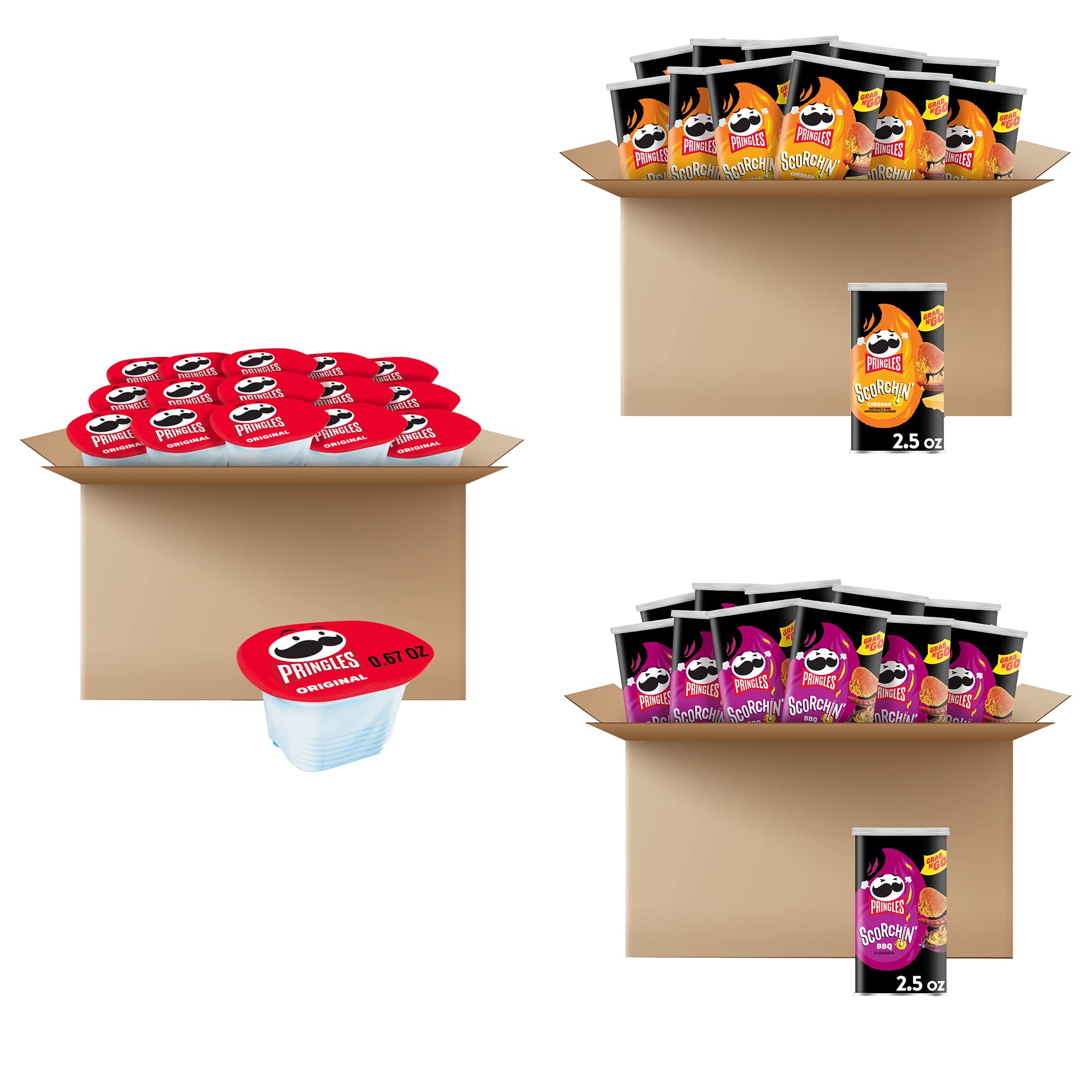 Buy Pringles Snack Pack Care Package, Pringles Original Potato Crisps ...