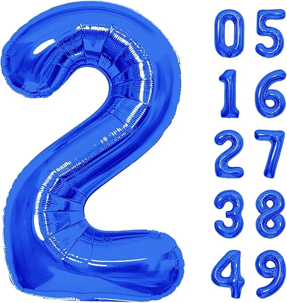 Amazon.com: 40 Inch Giant Navy Blue Number Balloon, Mylar Foil Helium ...