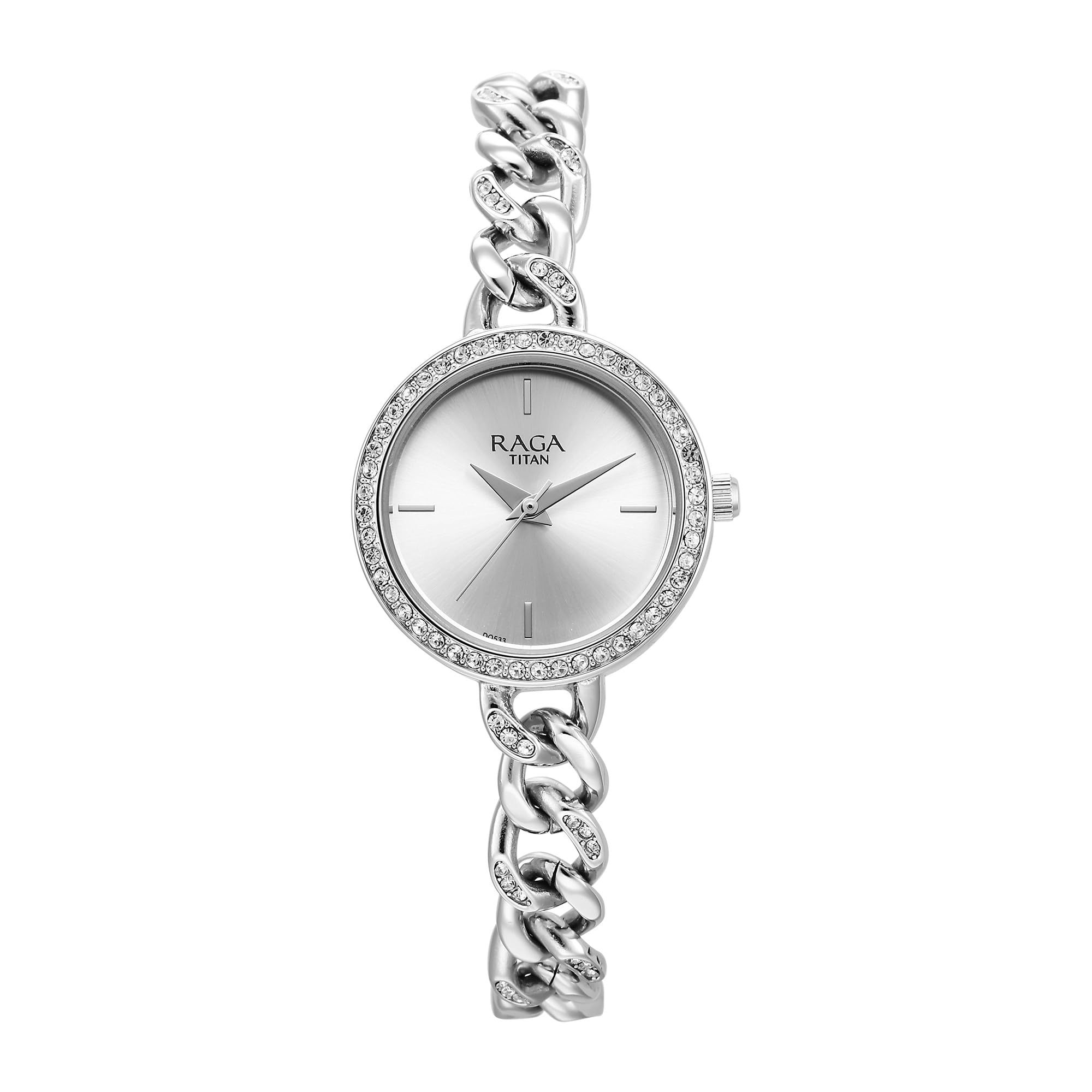 Titan Brass Analog Silver White Dial Women's Watch-95288Sm01, Band ...