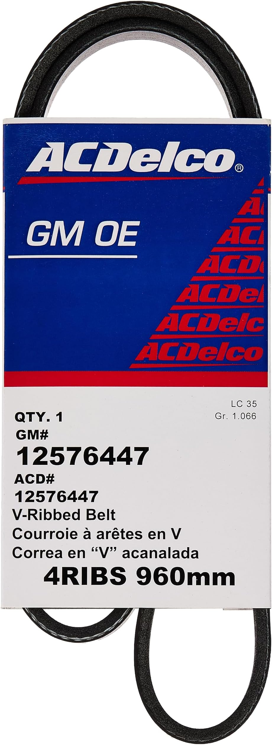 ACDelco GM Original Equipment 12626222 - Cinturón de serpentina ...