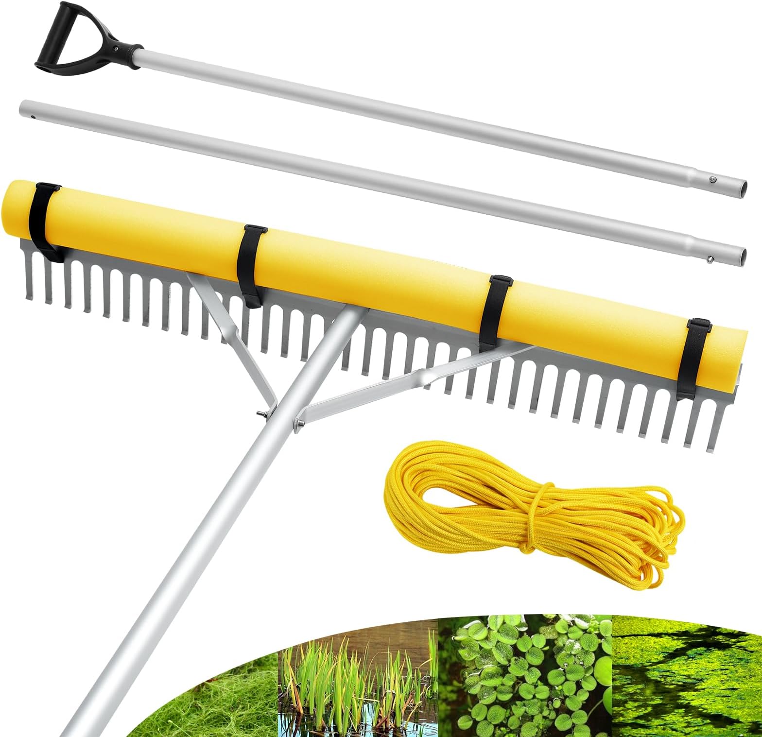 Amazon.com : Rake Zilla | Extra Large Heavy Duty Aquatic Weed Rake with ...