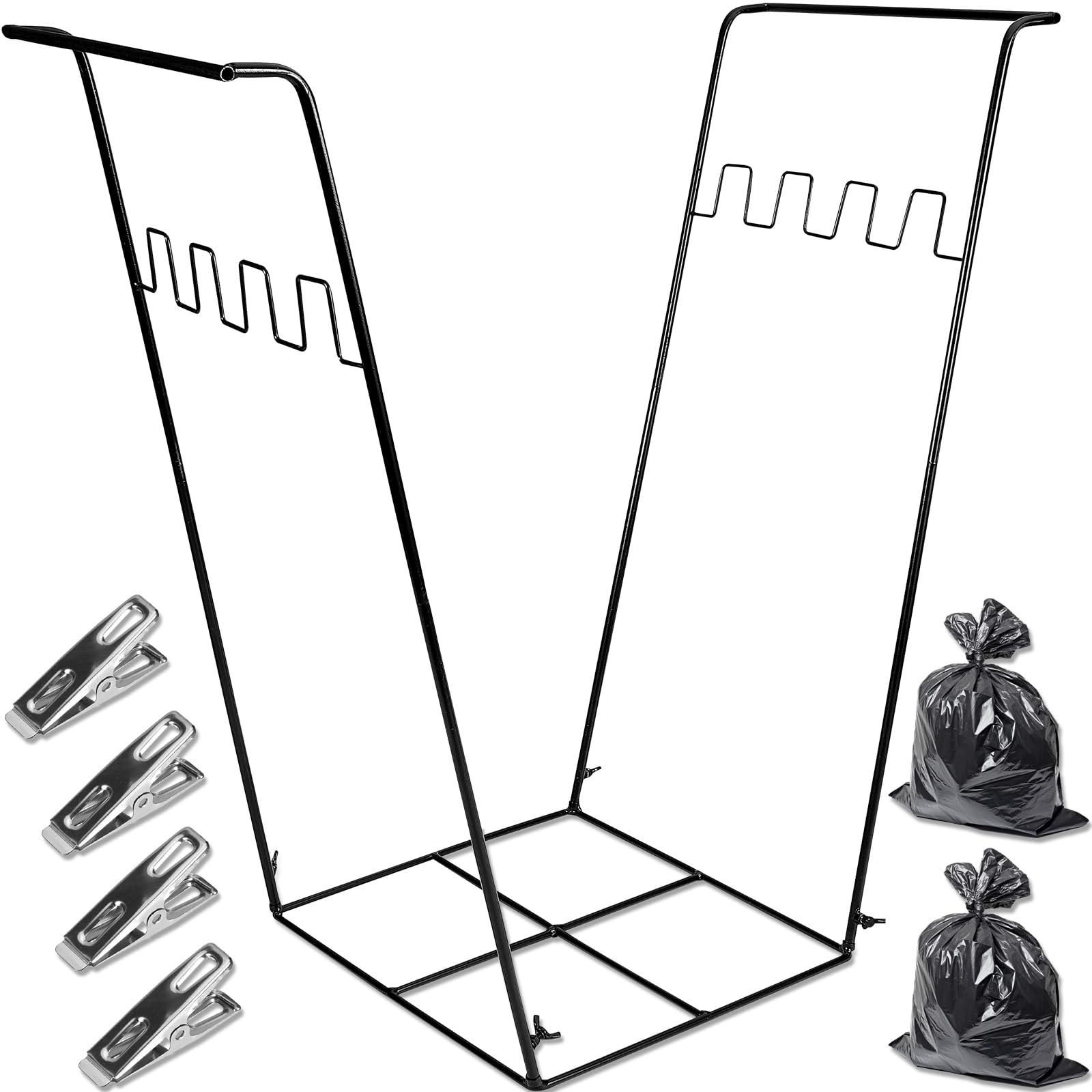 Amazon.com: DTEPFUEN Trash Bag Holder Stand, Outdoor Garden Garbage Bag ...