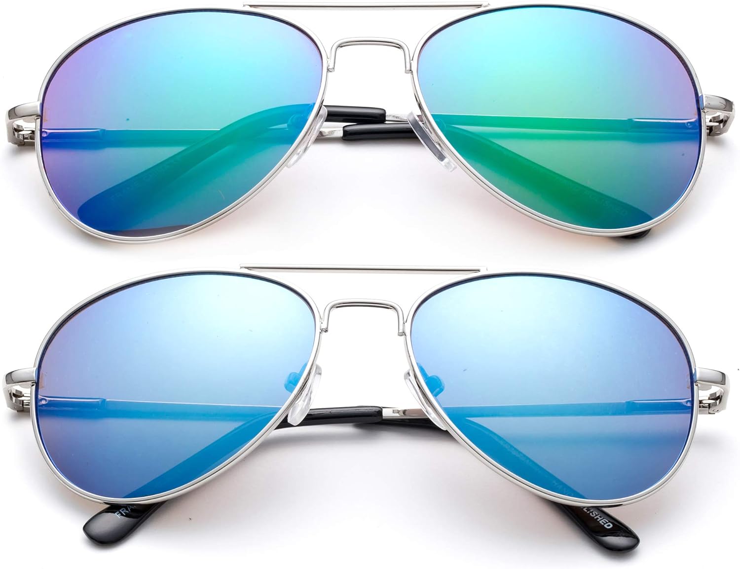 Amazon.com: 2 Pack Kids Aviator Sunglasses Fashion Sunglasses with ...