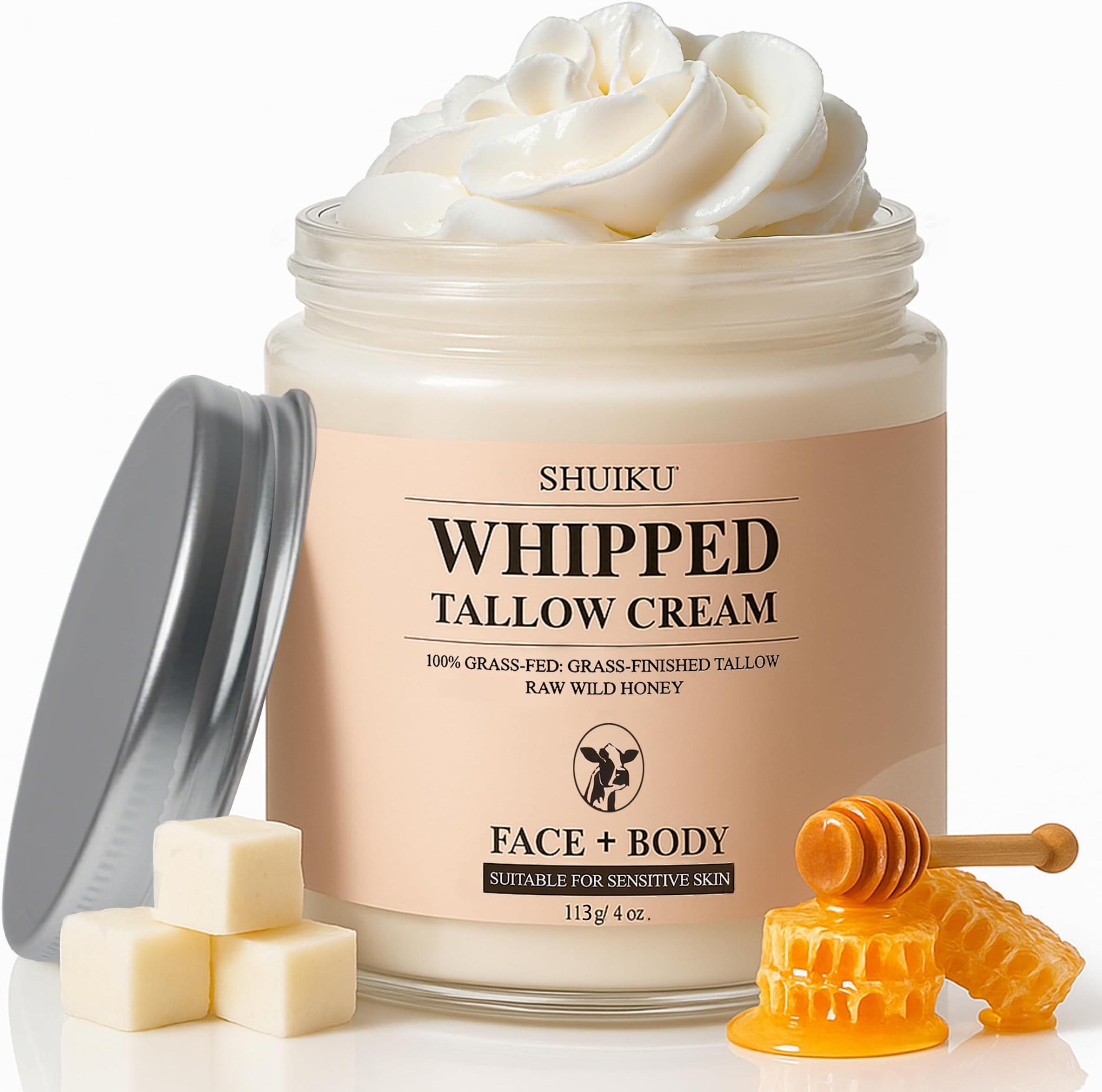 Amazon.com: WLCTJIAYOU Beef Tallow for Skin - Tallow and Honey Balm for ...