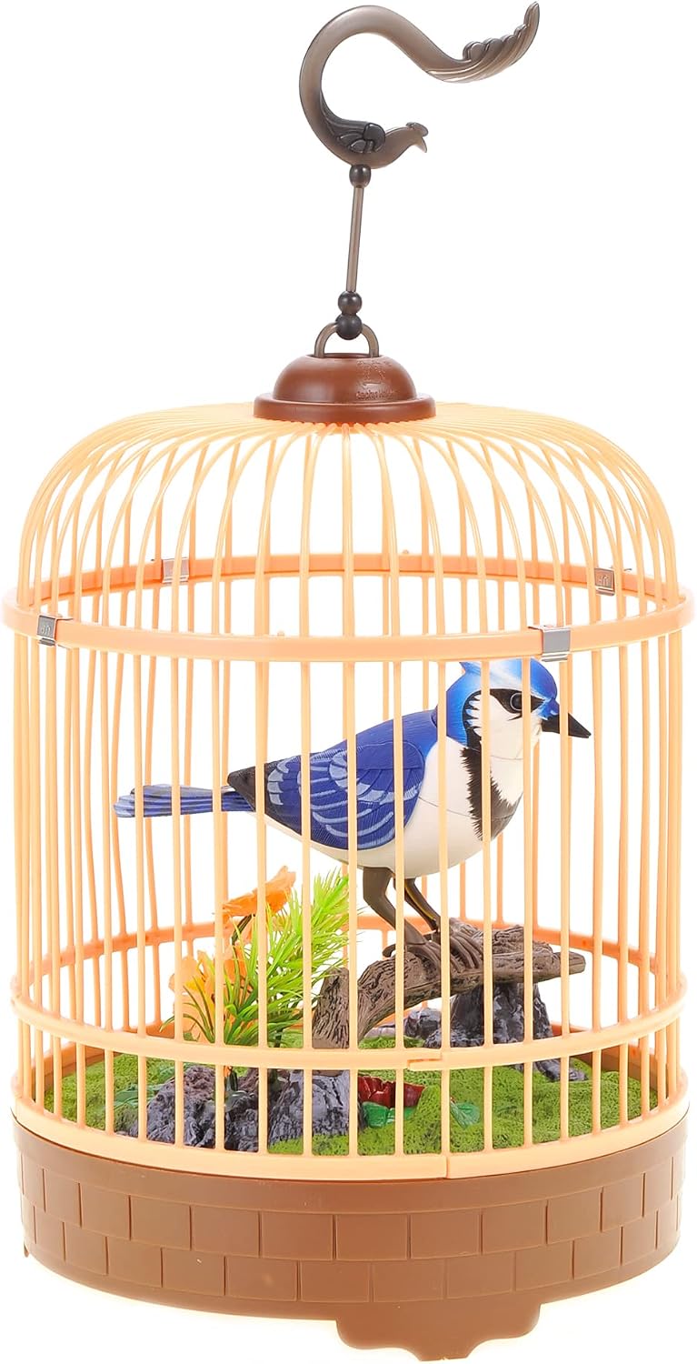 Amazon.com: PowerTRC Singing & Chirping Bird in Cage, Realistic Sounds ...
