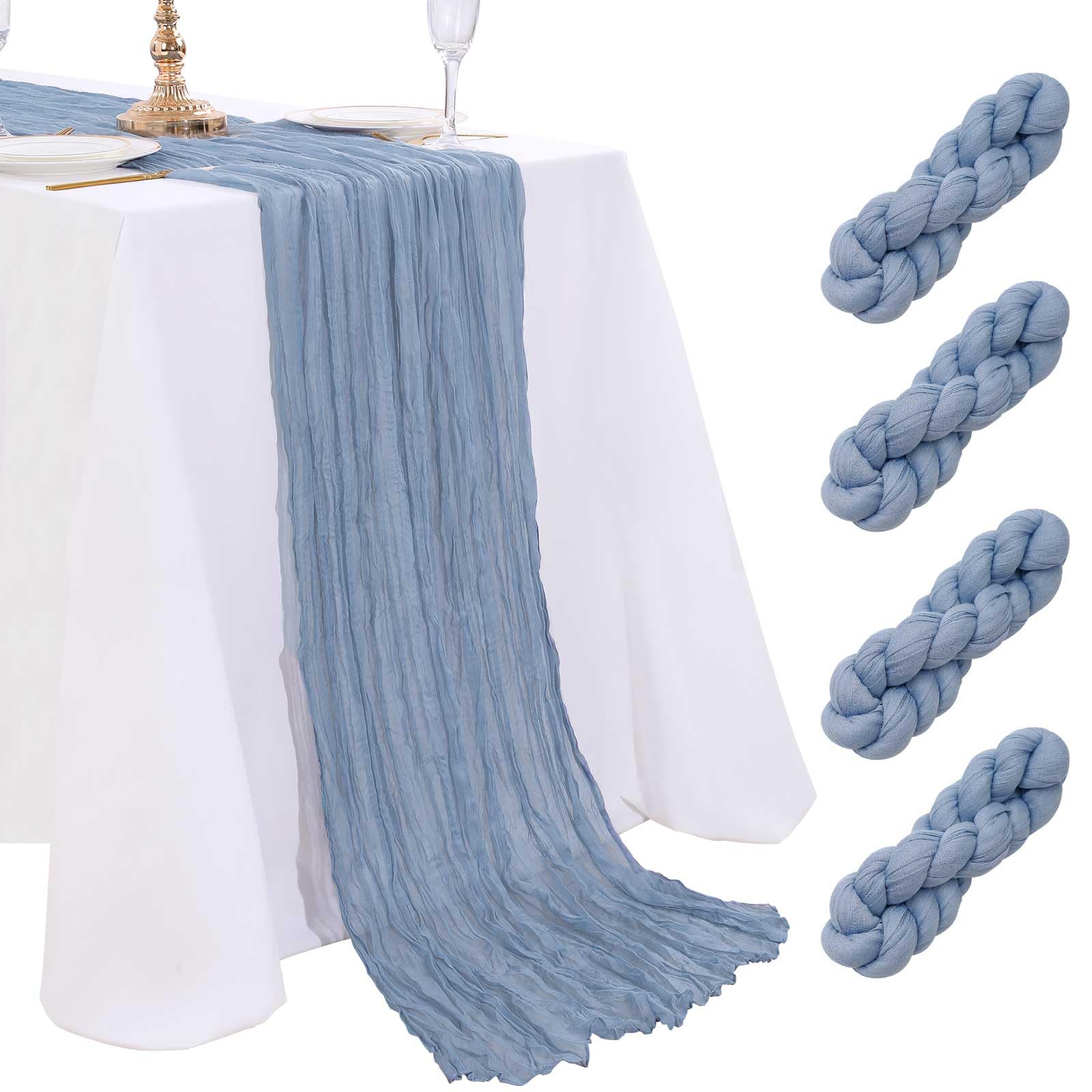 Snapklik.com : Cheesecloth Table Runner 4 Packs 10ft Long Gauze Table ...