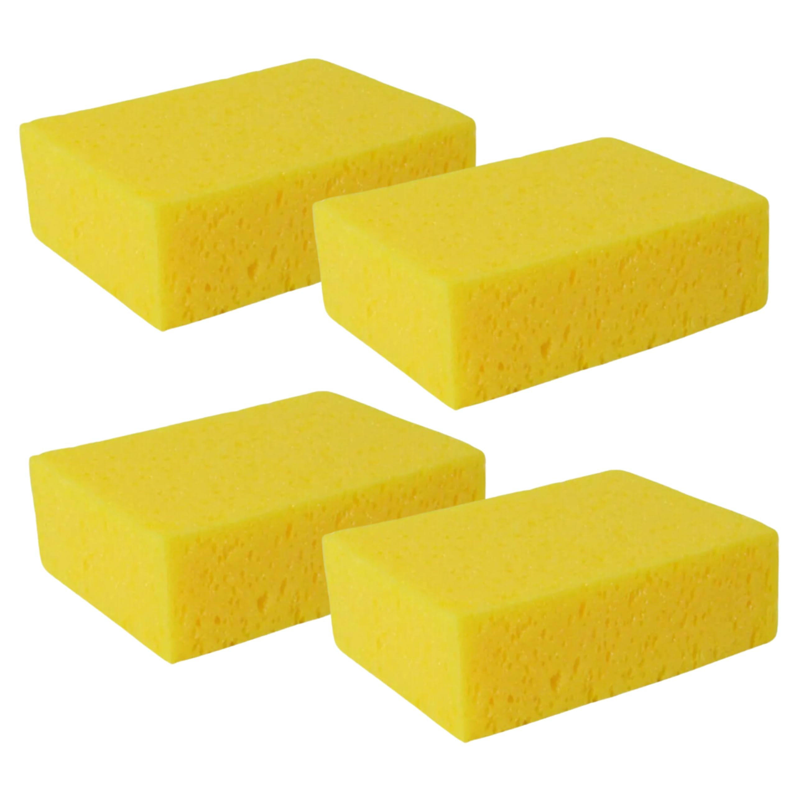 Tek Automotive Large Rectangular Car Wash Sponge - Pack of 4 | Non ...