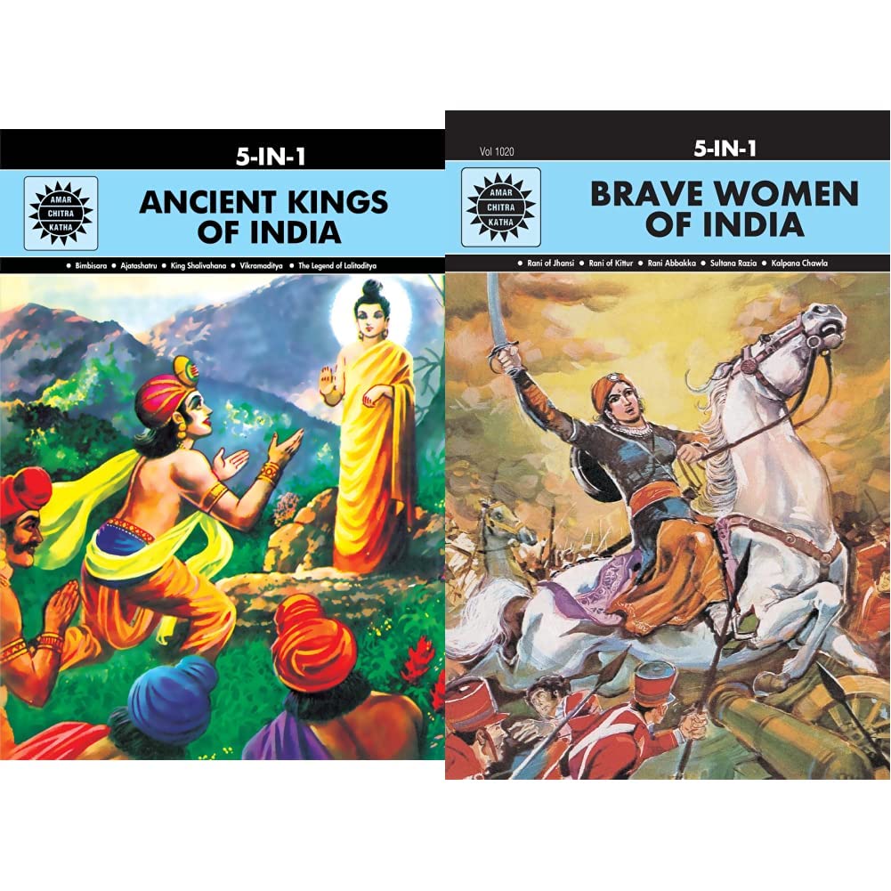 Buy Ancient Kings Of India: 5 In 1 (Amar Chitra Katha) + Brave Women Of ...