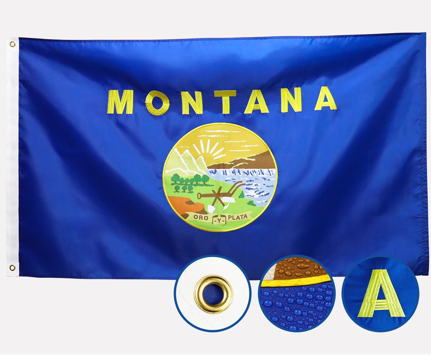 Amazon.com : Double Sided Montana State Flag 3x5 Outdoor Made In USA ...