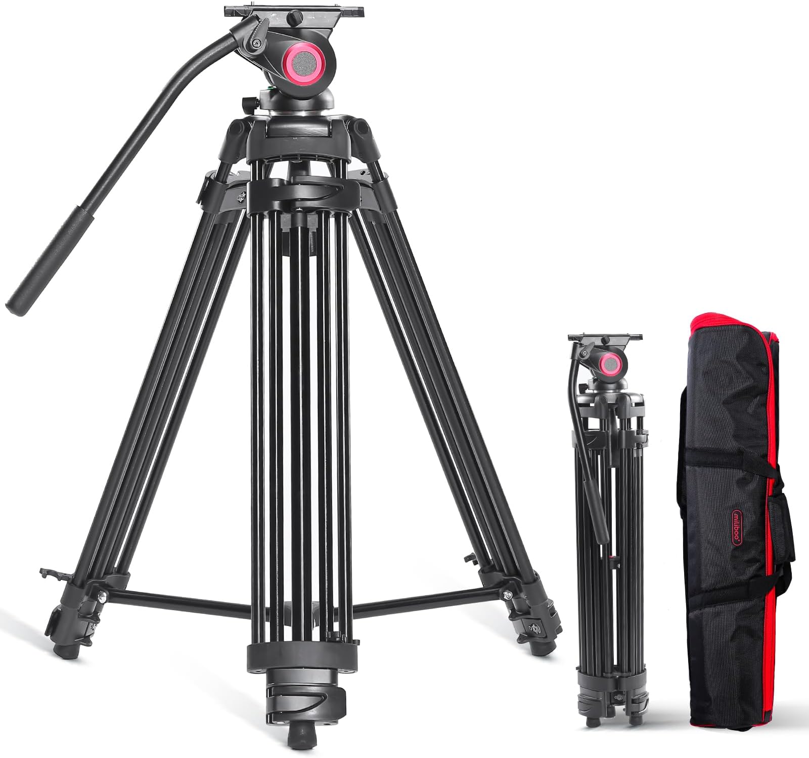 Amazon.com : Video Tripod System 62" Professional Heavy Duty Tripod ...