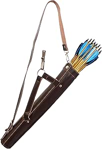Amazon.com : Dak Brwon Leather Back/Side Quivers- Archery Quiver with ...