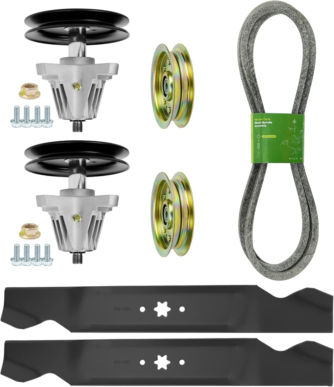 Amazon.com : q&p 42" Deck Rebuild Kit LT2000 Includes (2) Spindle 618 ...