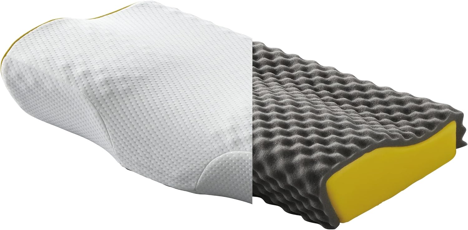 Amazon｜西川 (Nishikawa) 枕 ポリエステル 首のこりやすい方向け ヘルシーピロー 西川睡眠ラボ ドッツ 首筋にフィットする ネックサポート構造 点で支える 洗える側地 ...