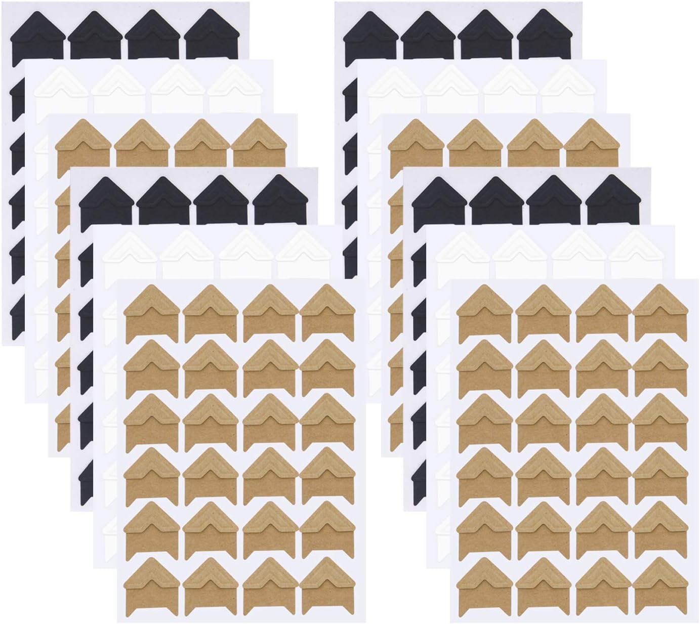 Amazon.com: DERAYEE 12 Sheets Photo Corner Stickers, 6 Colors Self ...