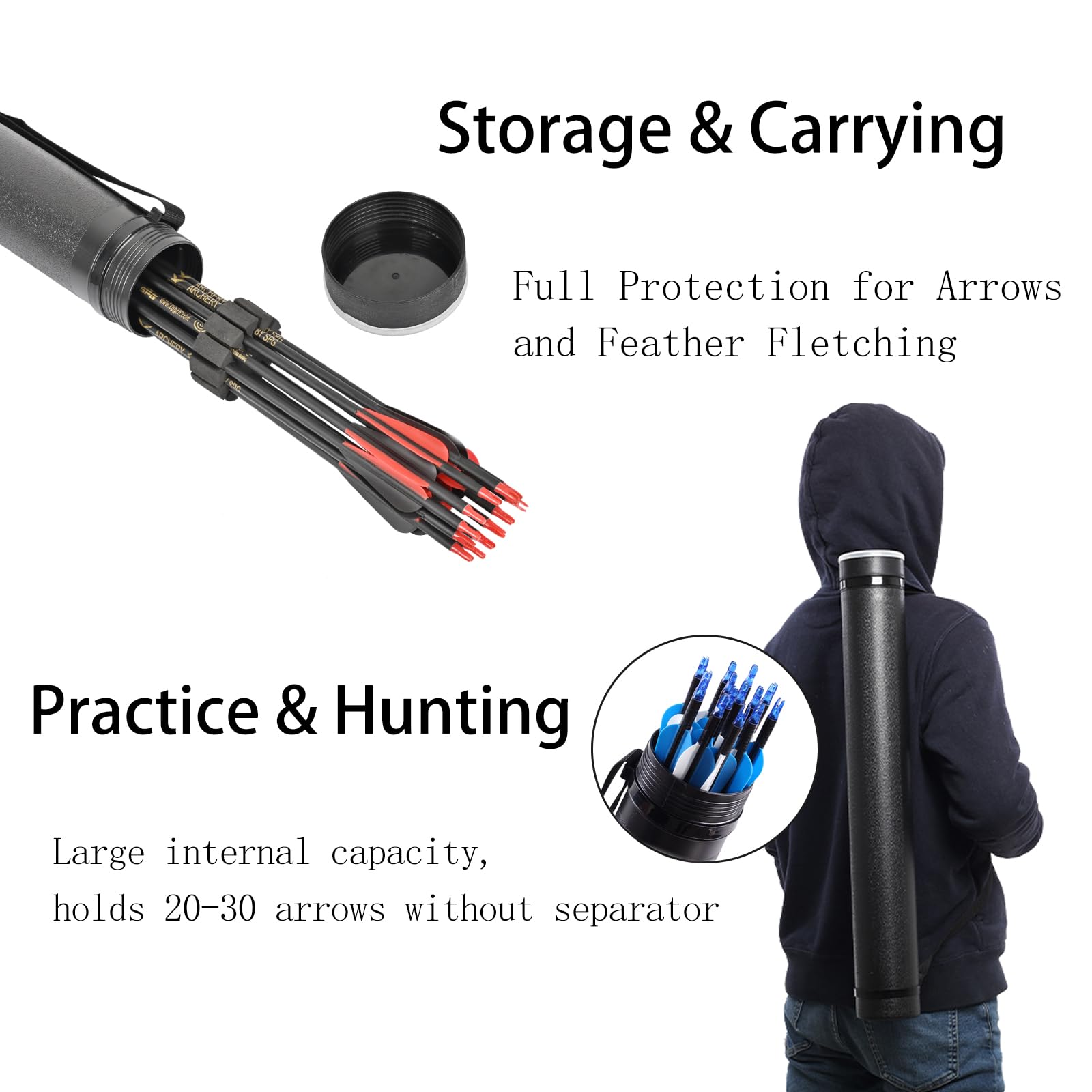 Snapklik.com : SOPOGER Archery Arrows For Compound Bow And Arrow Quiver ...