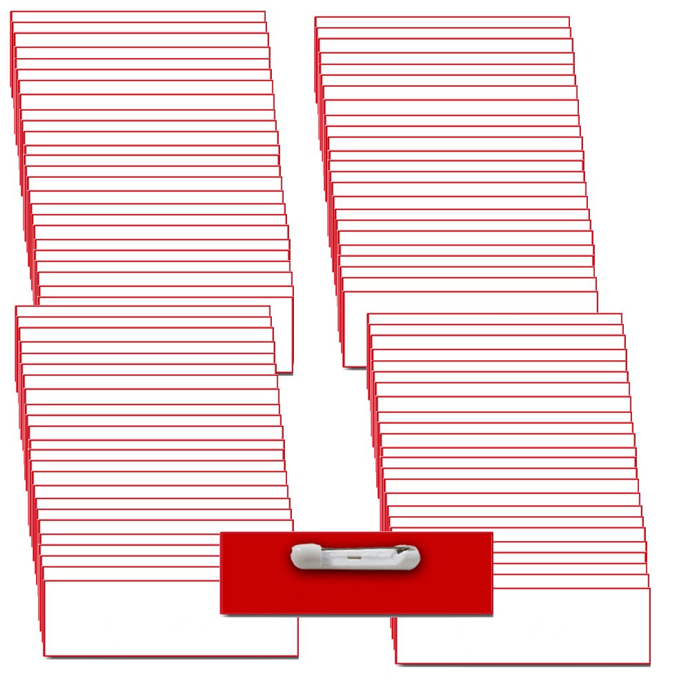 Buy Name Badges/Tags with Pin Fasteners Unattached - 100 Pack Kit ...