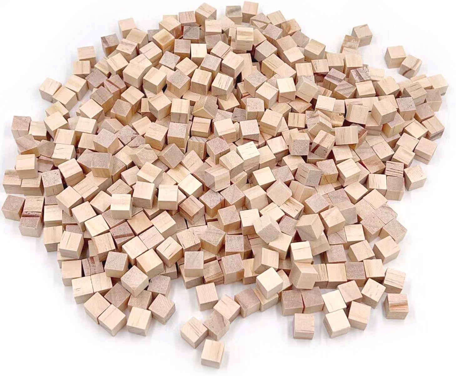 Amazon.com: 8PACK Wooden Blocks for Crafts, Unfinished Wood Cubes ...