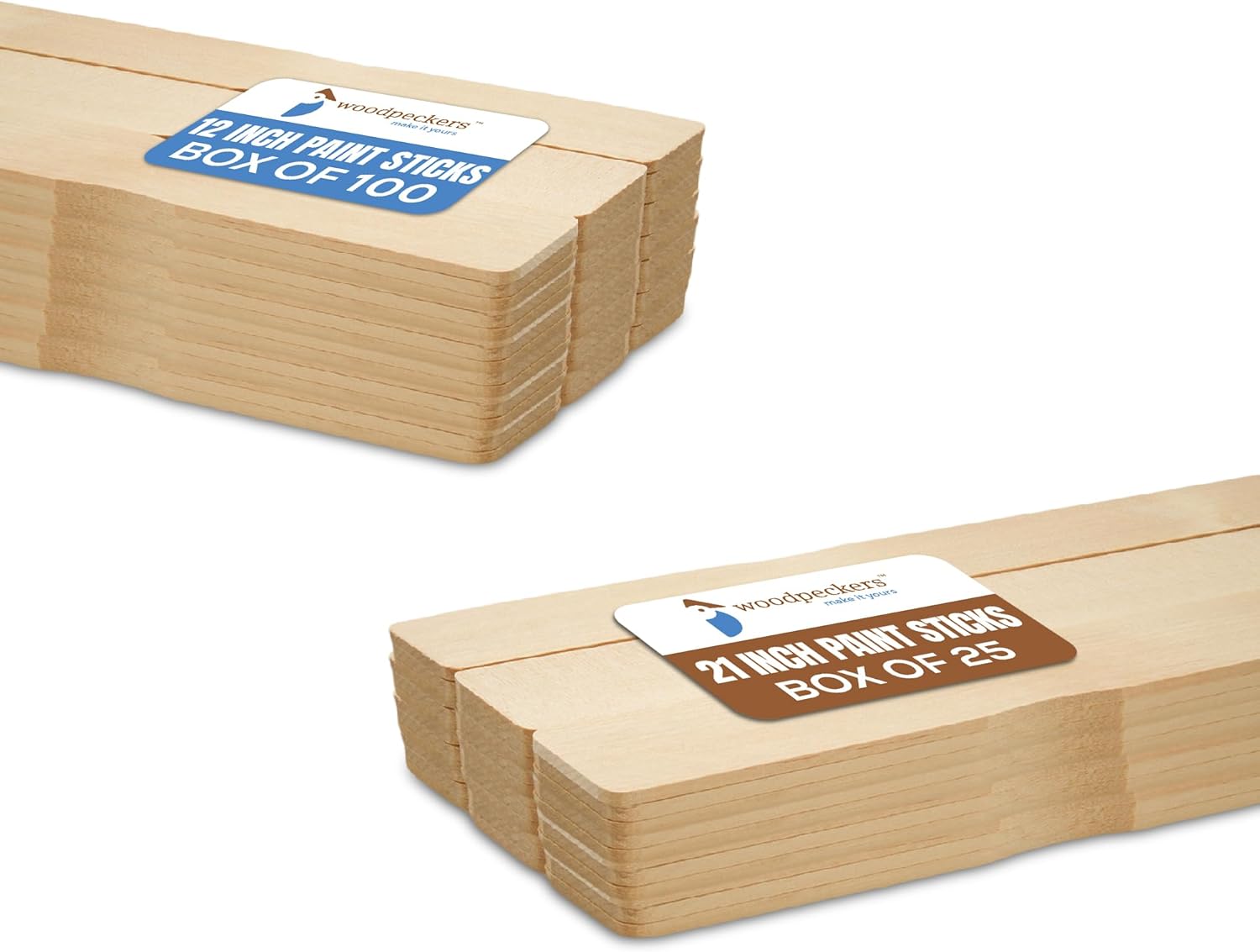 Amazon.com: 12 Inch Paint Sticks, Box of 100 and 21 Inch Paint Sticks ...