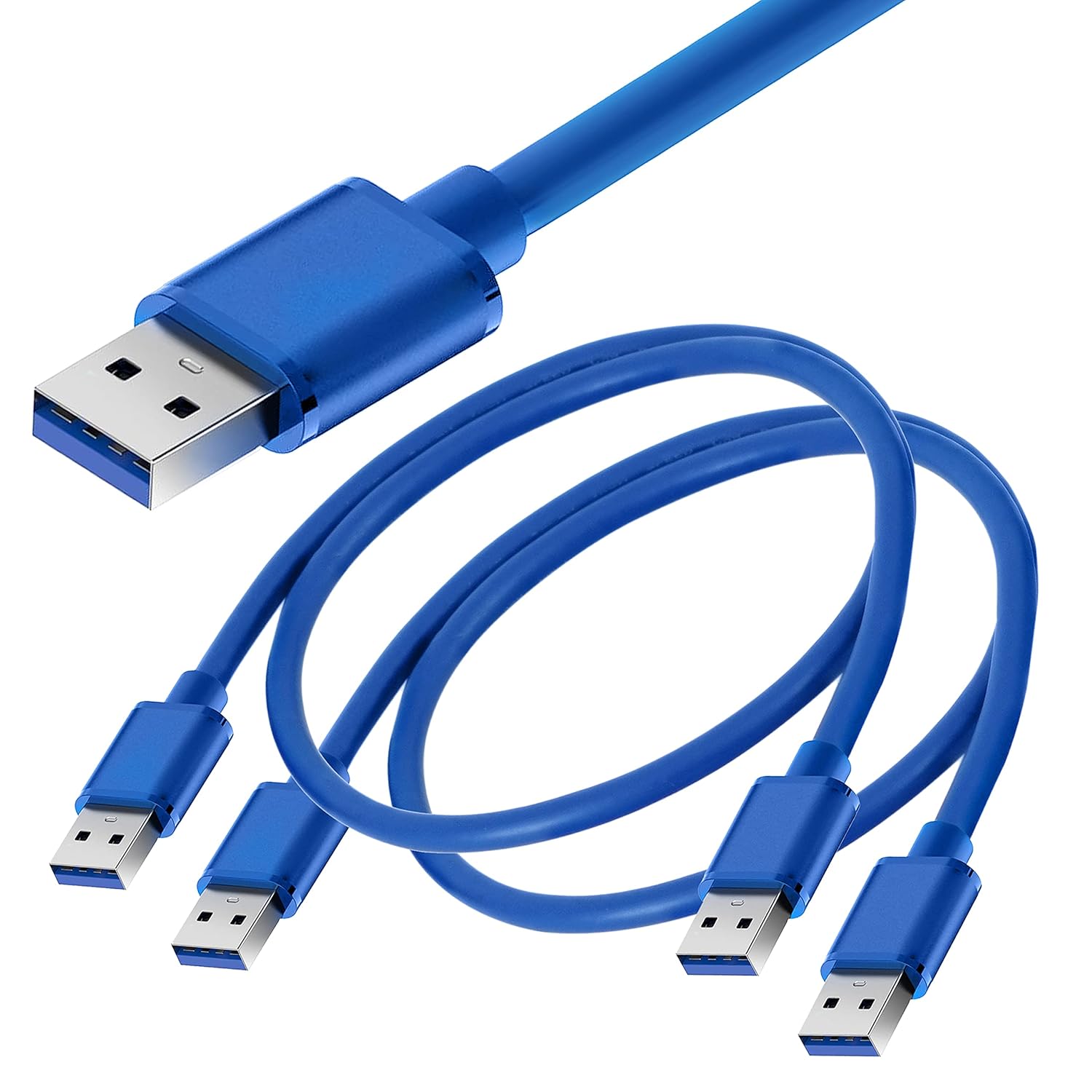 Storite 2 Pack 60cm Super Speed USB 3.0 Type A Cable - Male to Male USB ...
