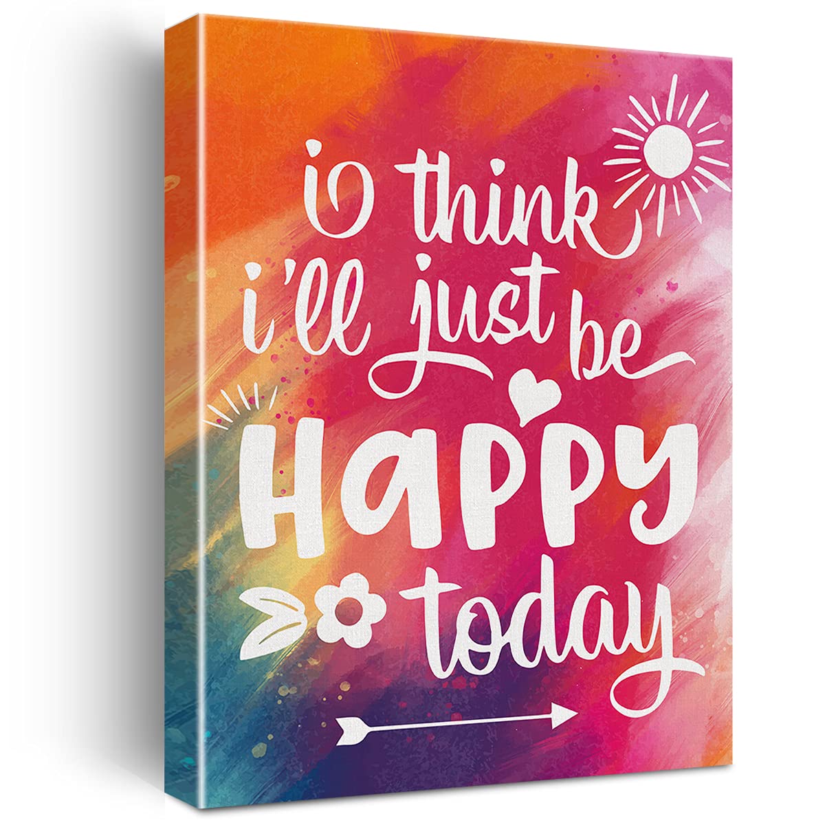 Inspirational Wall Art I Think I'll Just be Happy Today Quote ...