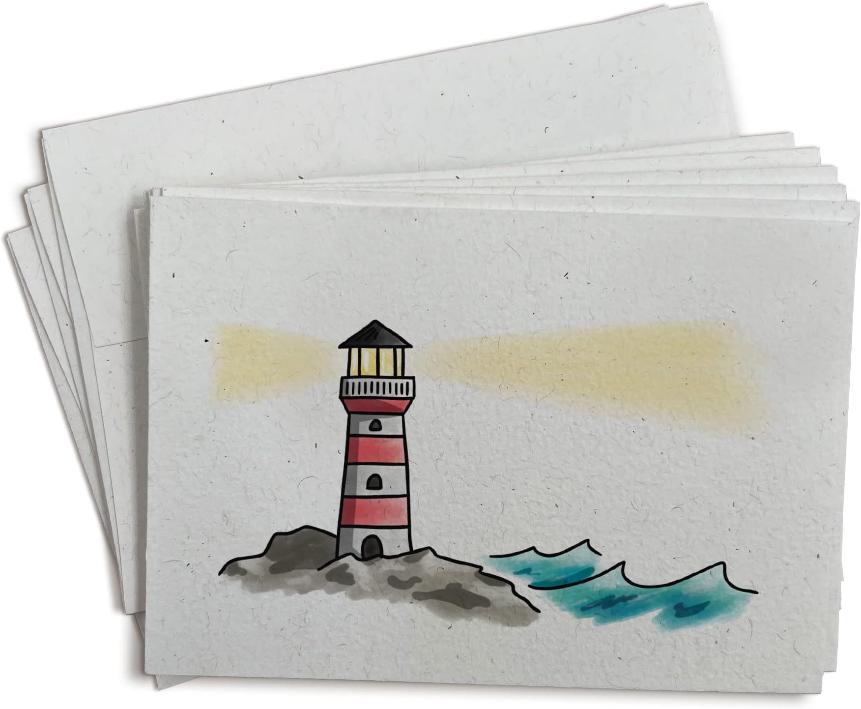 Amazon.com : Sugartown Greetings Coastal Lighthouse Cards - 24 ...