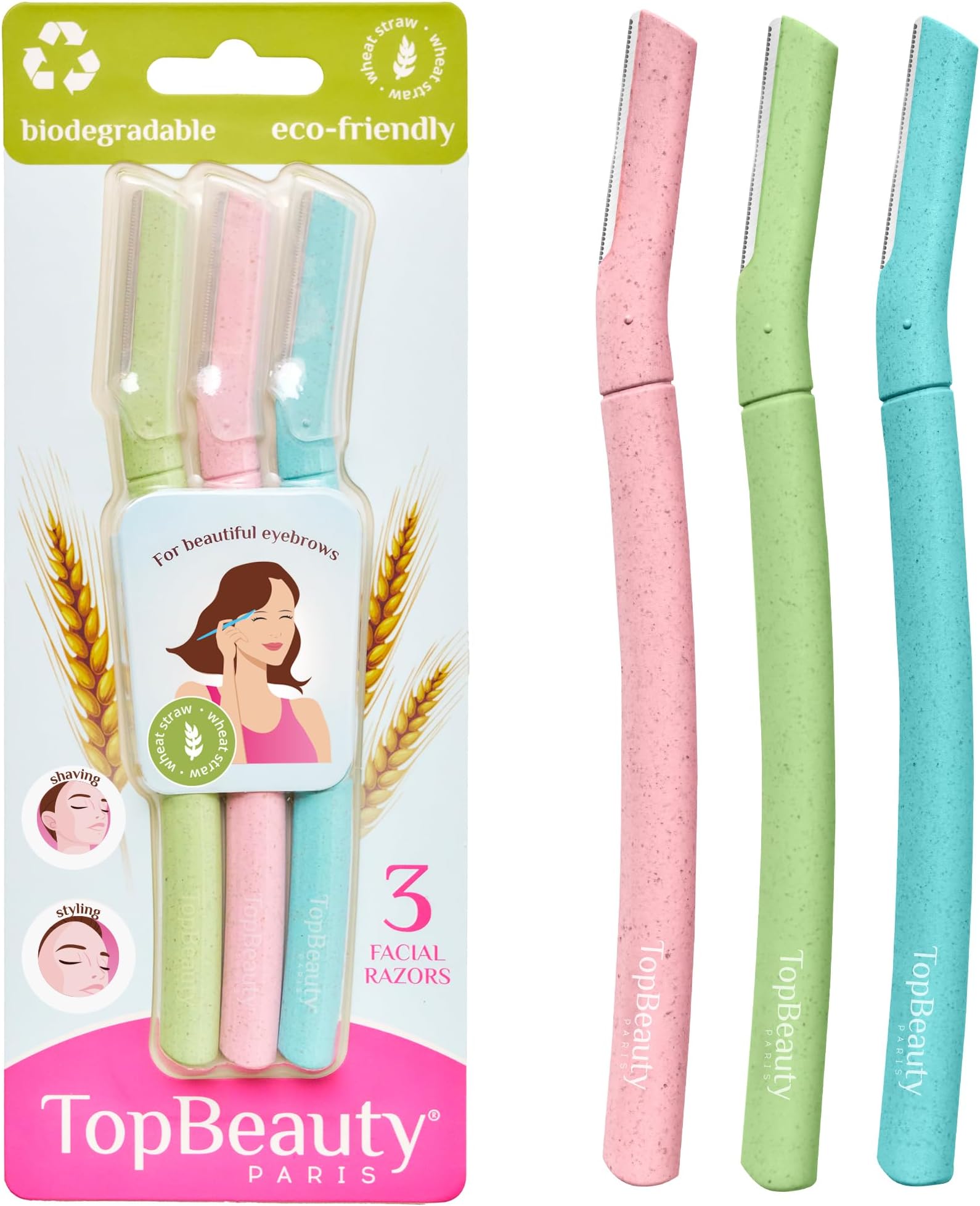 Amazon.com: Topbeauty Paris Women Facial Eco Razors - 3 pcs per pack ...