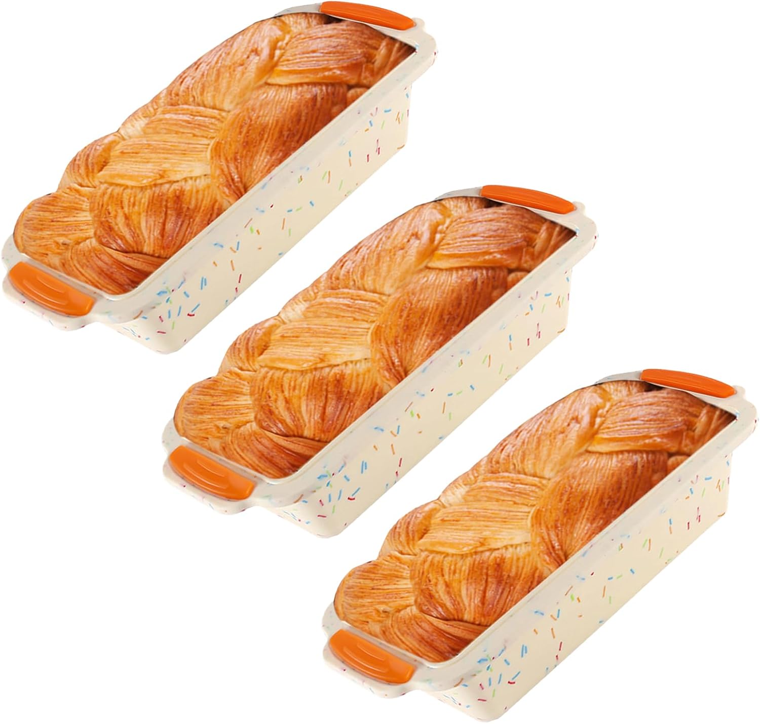 Amazon.com: YUNYDSM Bread Mold, 3 Pack Silicone Bakery Loaf Pan, Toast ...