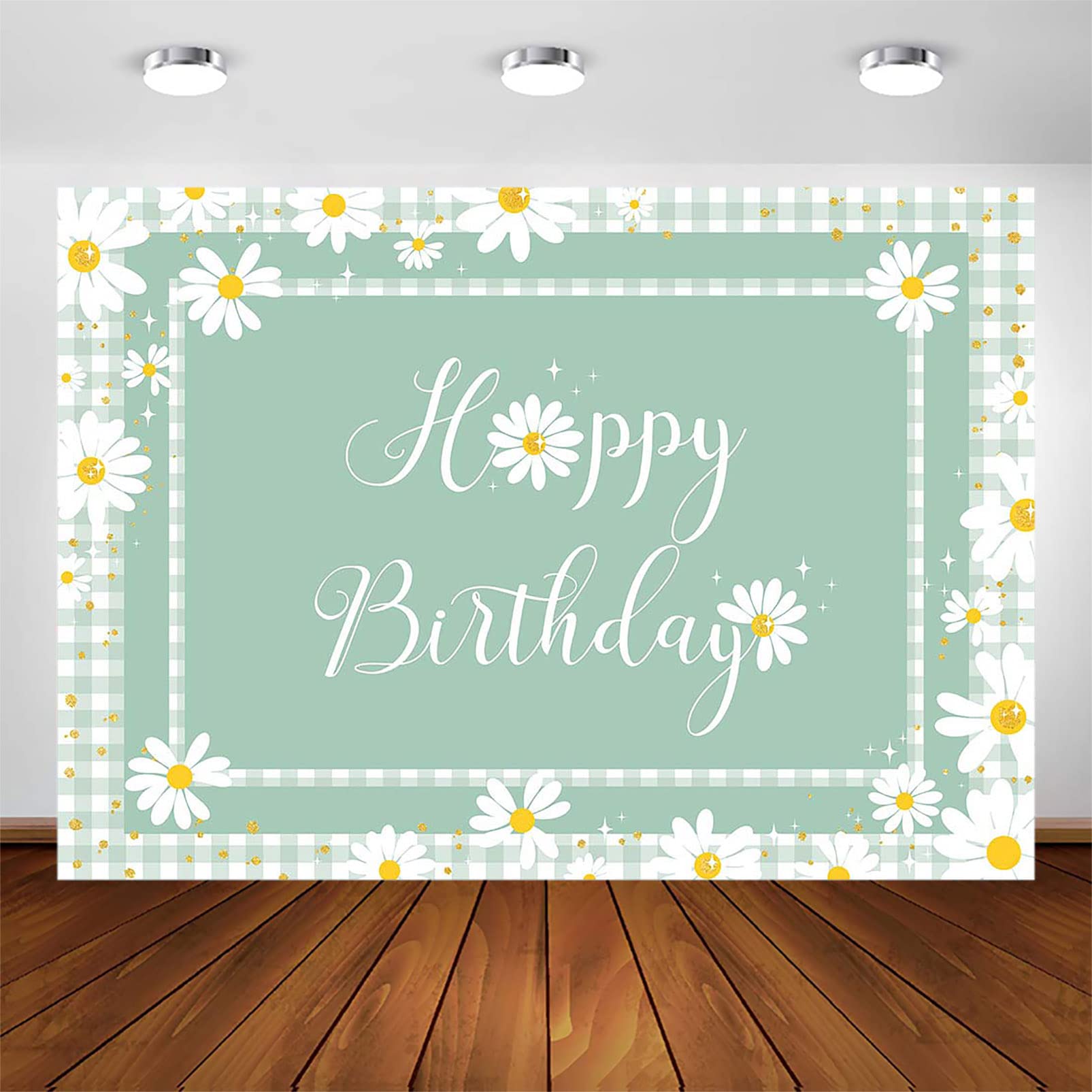 Amazon.com : Avezano Daisy Backdrop Cute Daisy Birthday Party ...