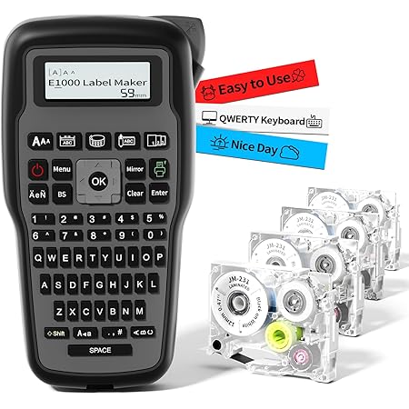 Amazon.com : Handheld Label Maker Machine with Keyboard - E1000 Pro ...