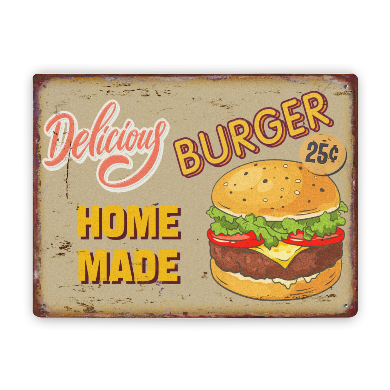Retro Hamburger Art