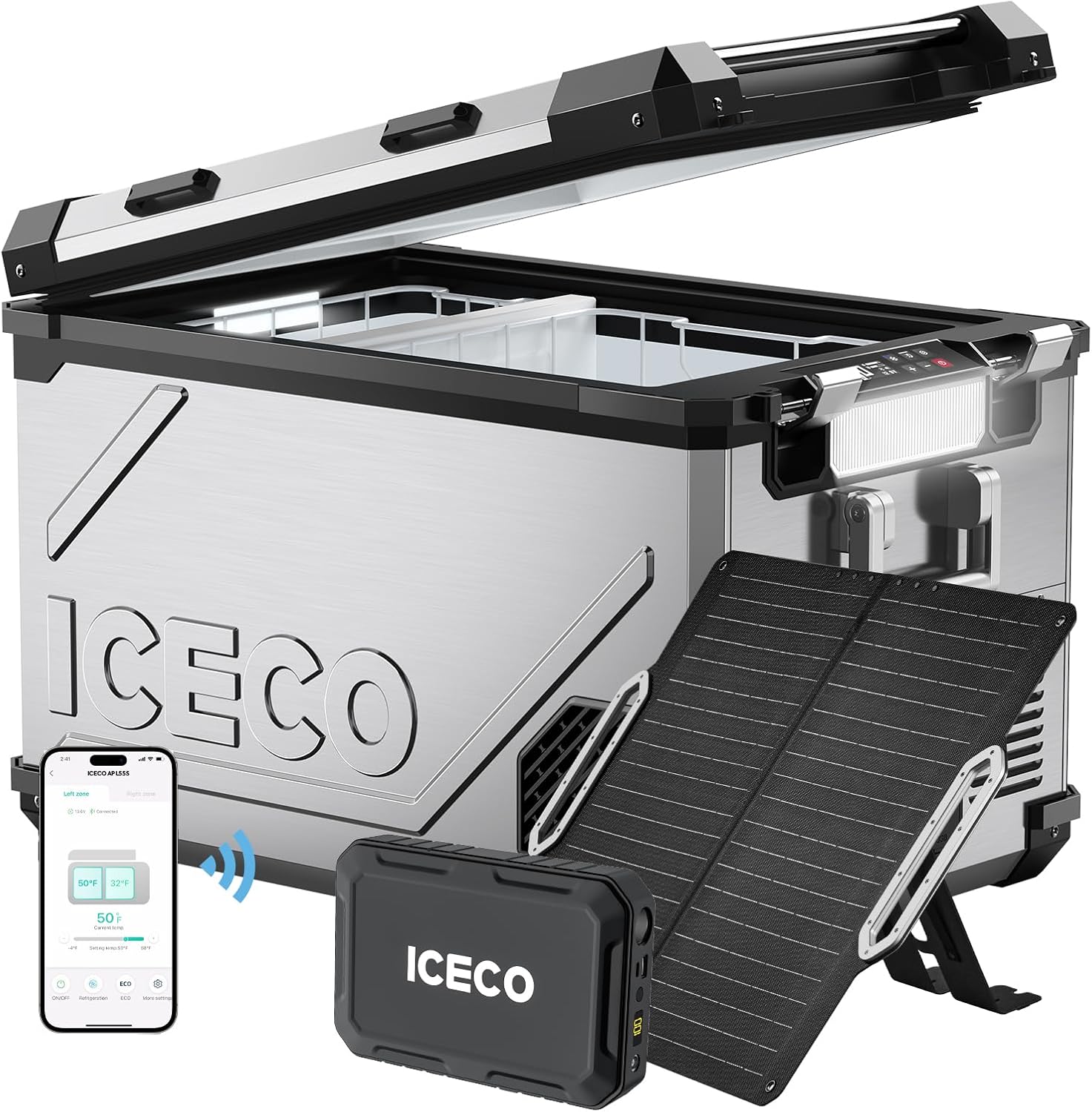 Amazon.com: ICECO APL55 Dual Zone 12 Volt Refrigerator Powered by SECOP ...