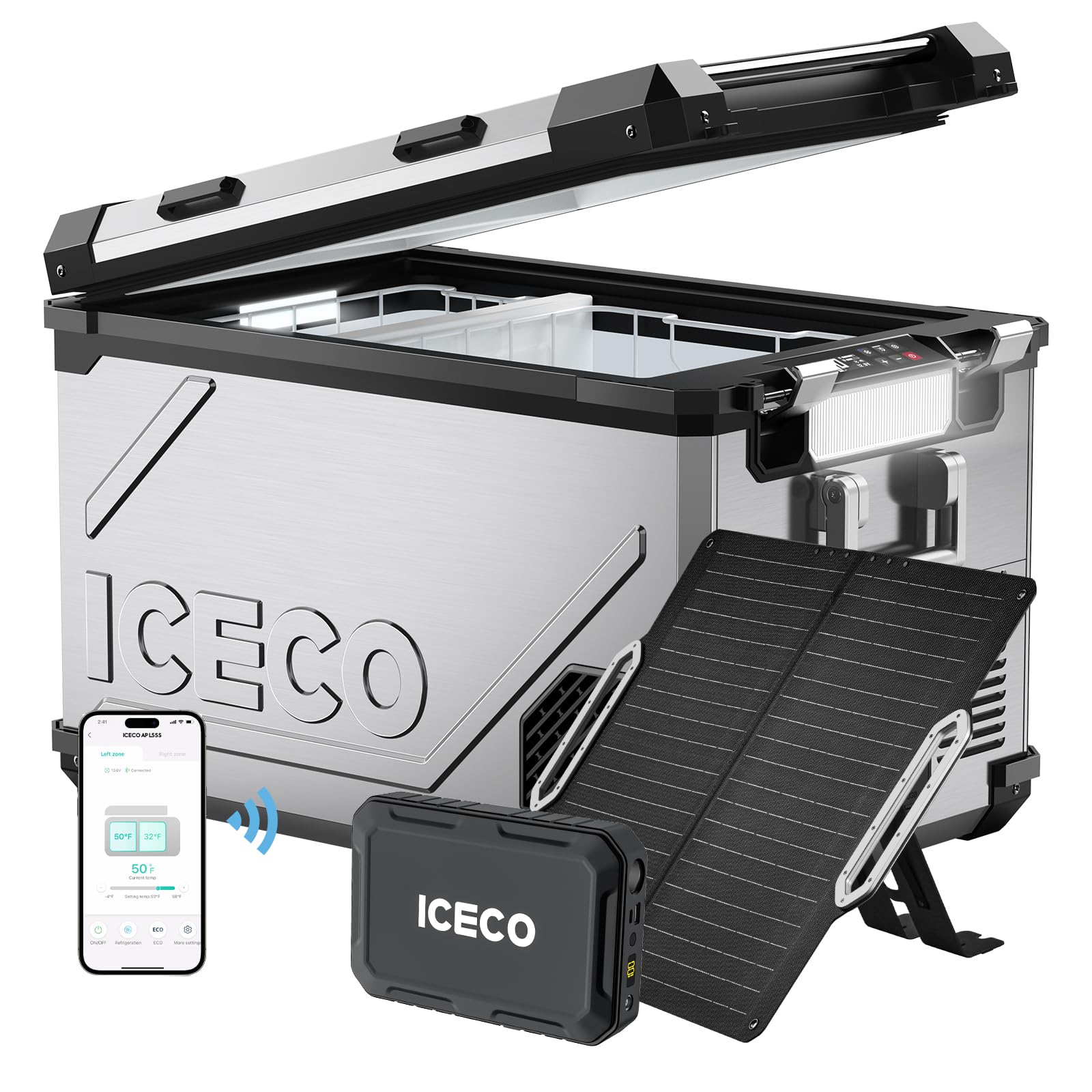 Amazon.com: ICECO APL55 Dual Zone 12 Volt Refrigerator Powered by SECOP ...