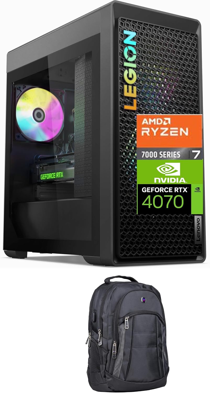 Amazon.com: Lenovo Legion Tower 5 Gen 8 Gaming Desktop PC (AMD Ryzen 7 ...