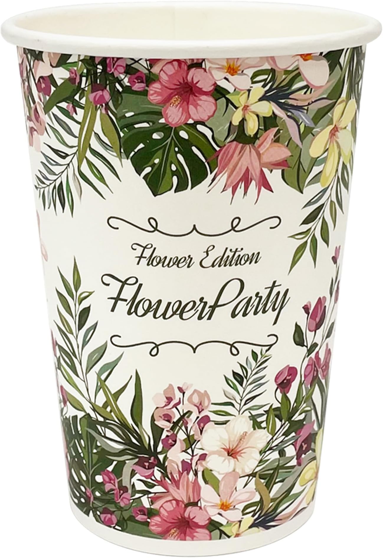 Amazon.com: Gold Paper Cups for Party 12 Oz Pack 50 - Disposable White ...