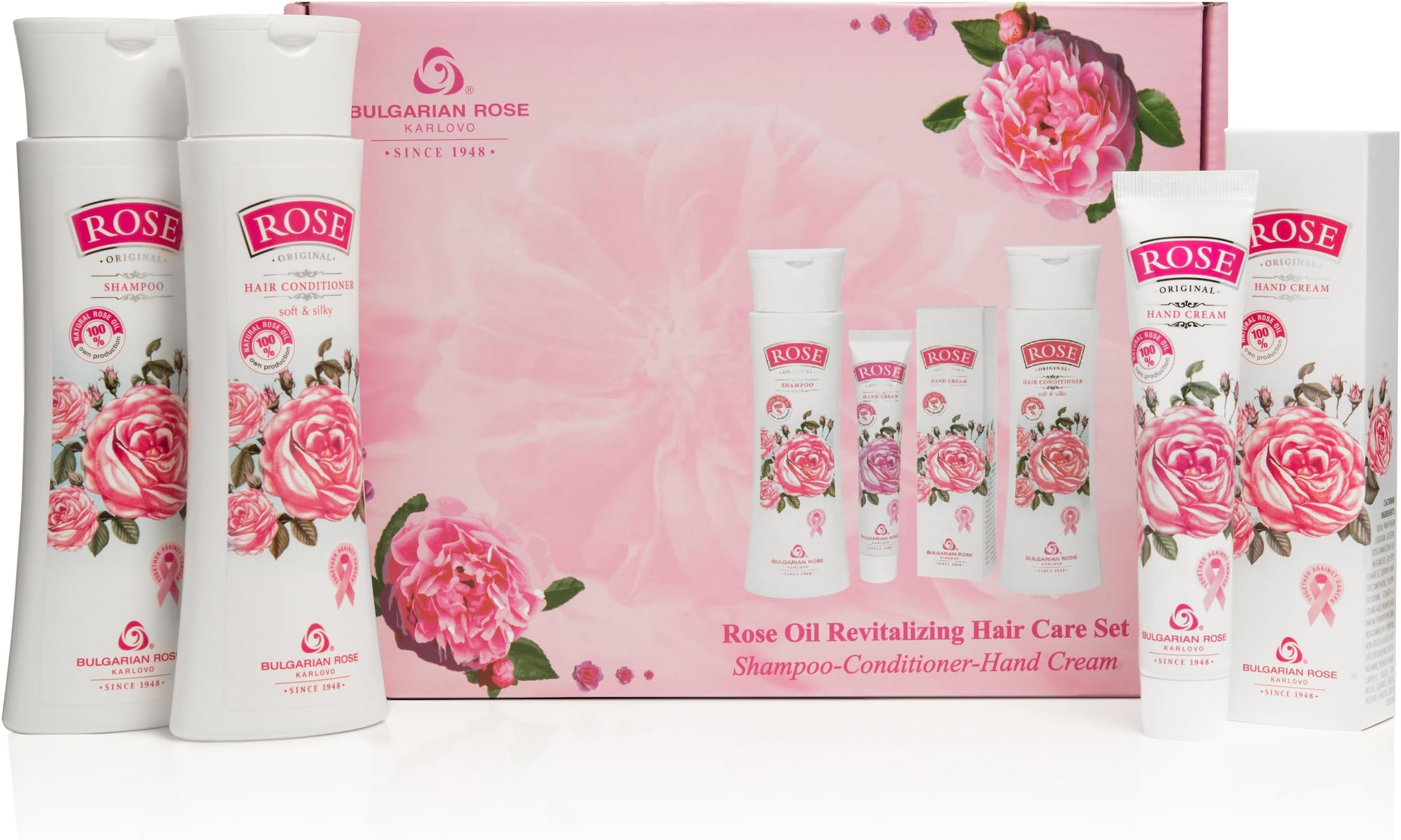 Amazon.com : Rose Bulgarian Revitalizing Hair Care 3 Piece Gift Set ...