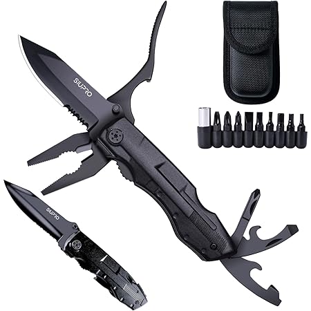 GETUHAND Multitool Pocket Knife 8-in-1 Multipurpose Tool with Folding ...