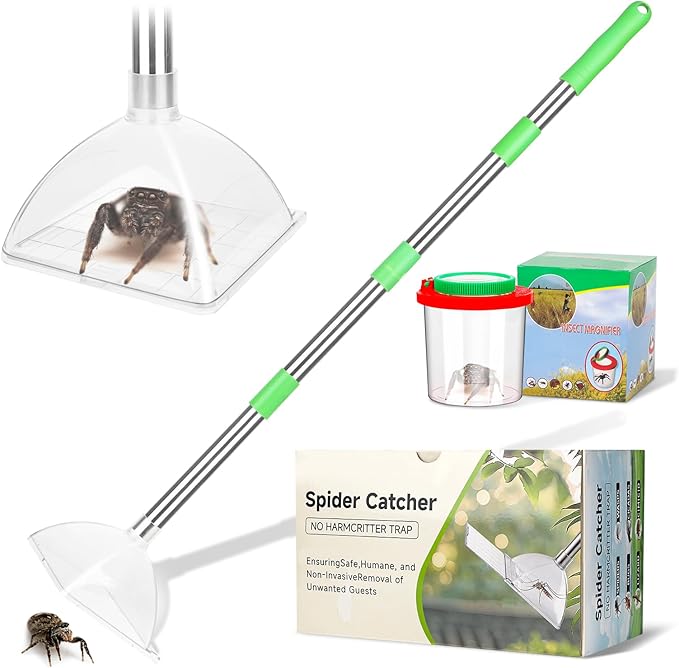 Amazon.com : 32'' Long Handle Spider Insect Catcher with Magnifying ...